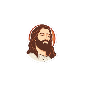 Jesus Christ Vinyl Sticker Heavenly Grace: Reverent Decal for Spiritual ...