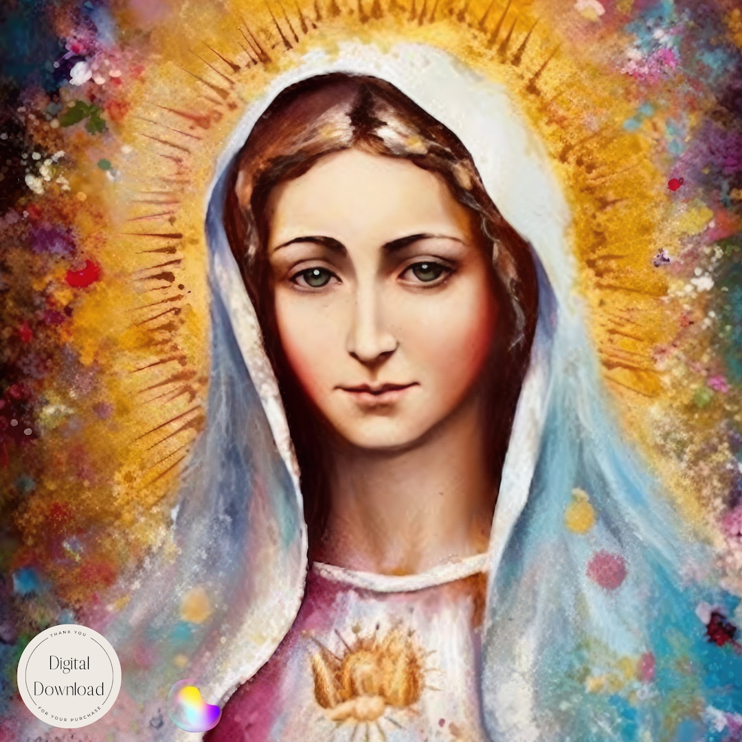 Maria von Nazareth Religiöse Kunst Mutter Maria Religiöse druckbare ...