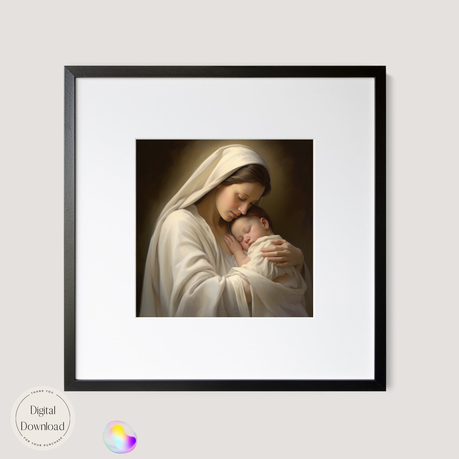 Mother Mary and Baby Jesus Printable Art 80 | Instant Download | Gift ...