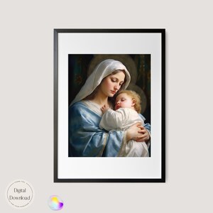 Mother Mary and Baby Jesus Printable Art 41 Instant Download Art ...