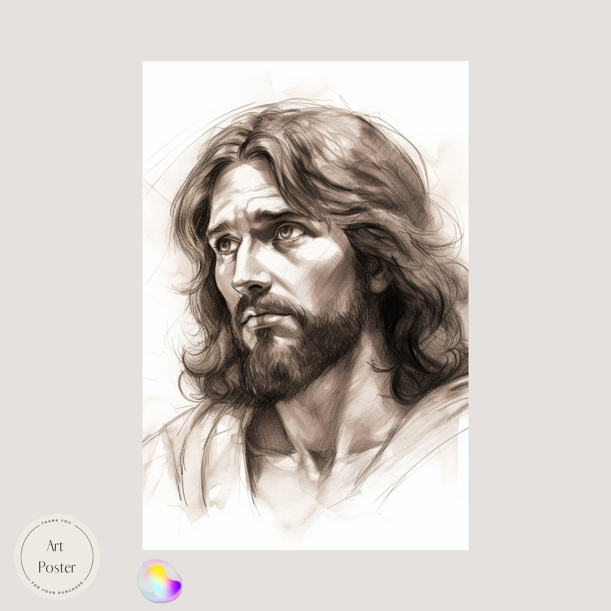 Jesus Christ Portrait, Art to Show Your Faith, Beautiful Addition to ...