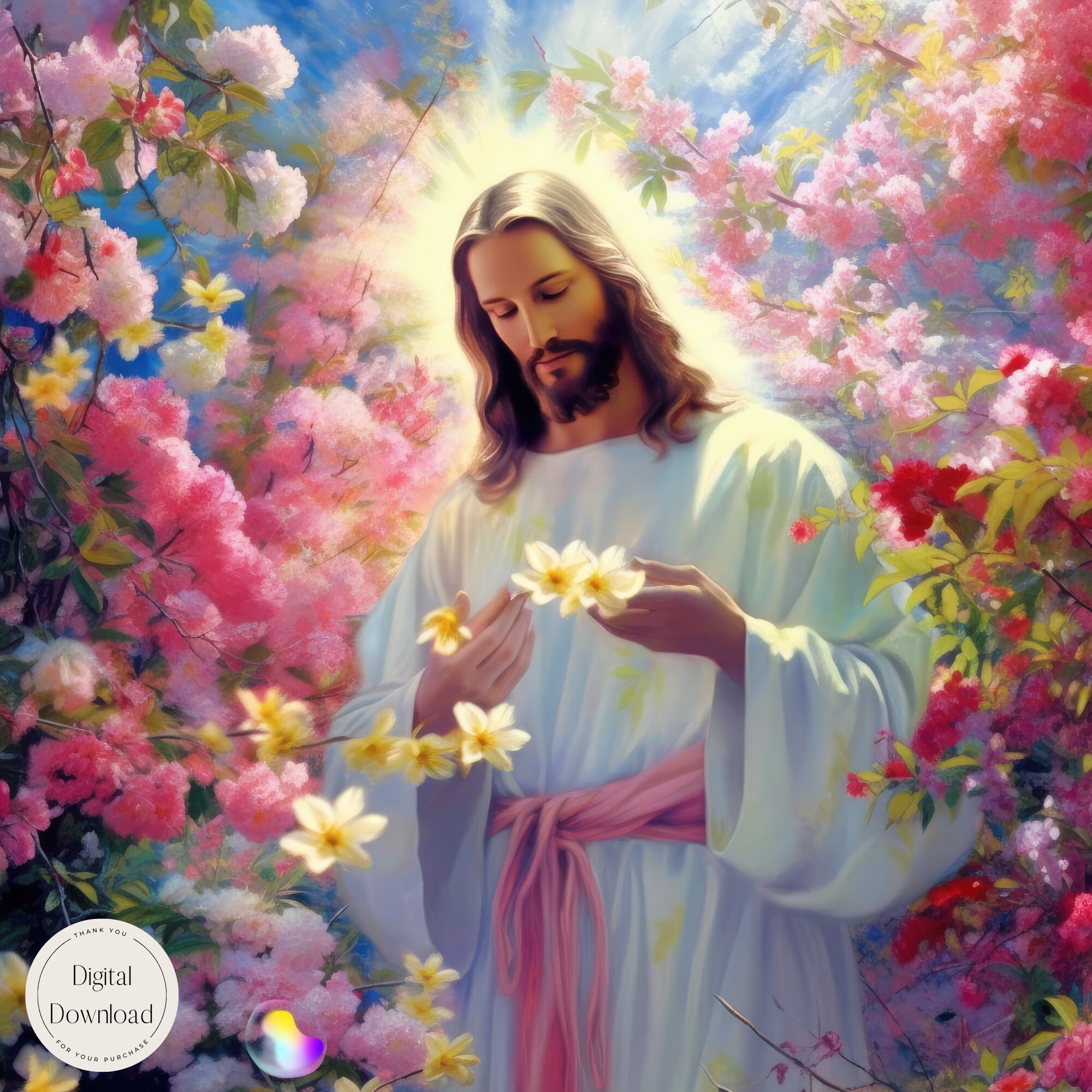Jesus Christ Religious Printable Art 362 | Instant Download | Heavenly ...