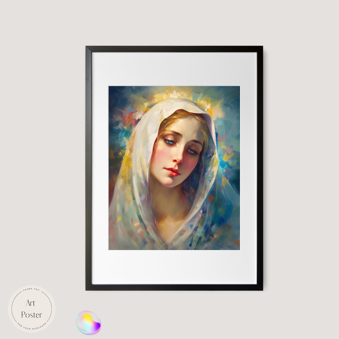 Blessed Virgin Mary Art Print: A Stunning Image of Mary, Our Lady of ...