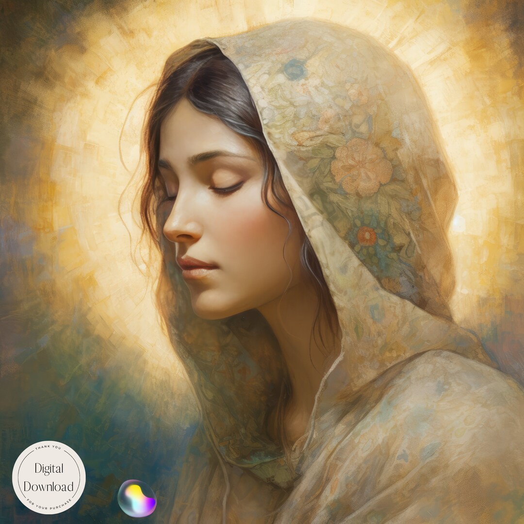 Mother Mary Religious Printable Art 444 | Instant Download | Immaculate ...