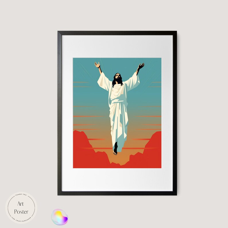 Christkönig: Religiöses Poster Immanuel, Licht der Welt Ostern ...