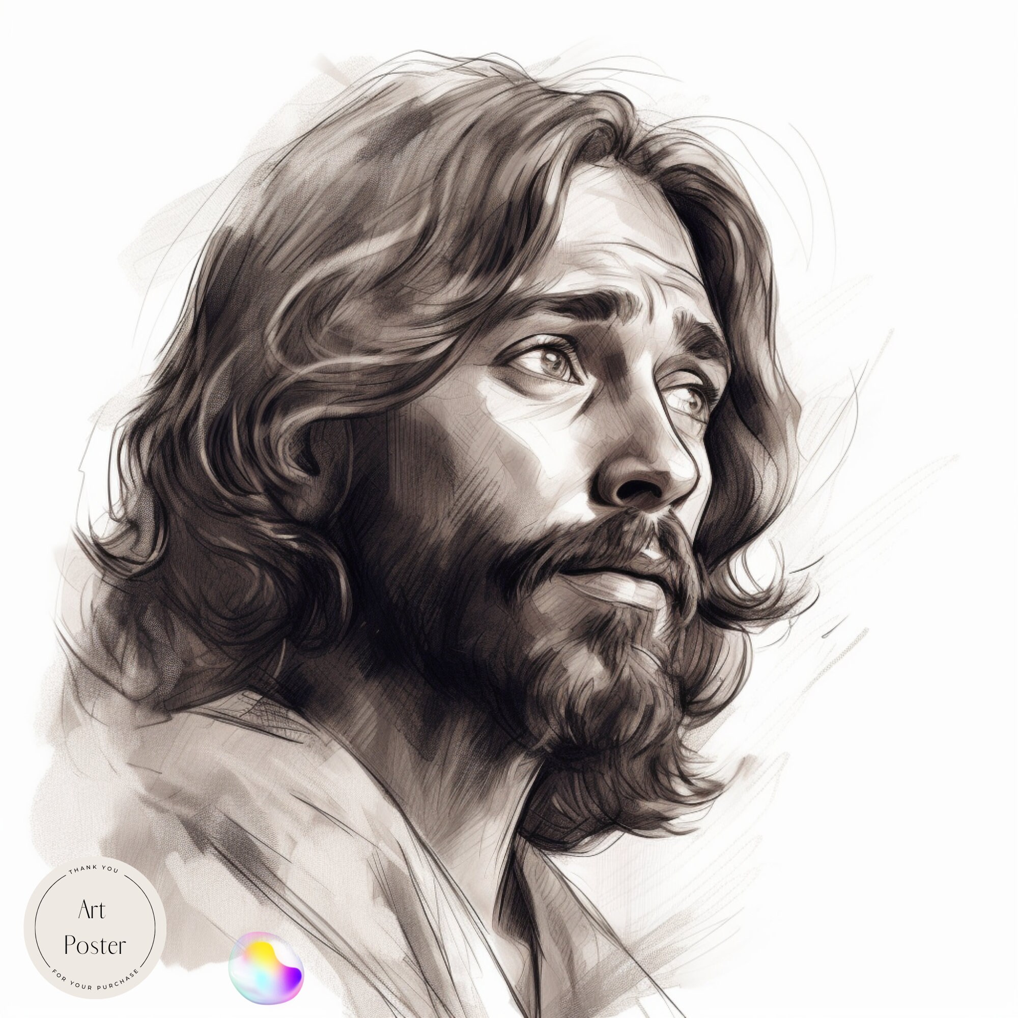 Jesus Christ Portrait, Art to Show Your Faith, Beautiful Addition to ...
