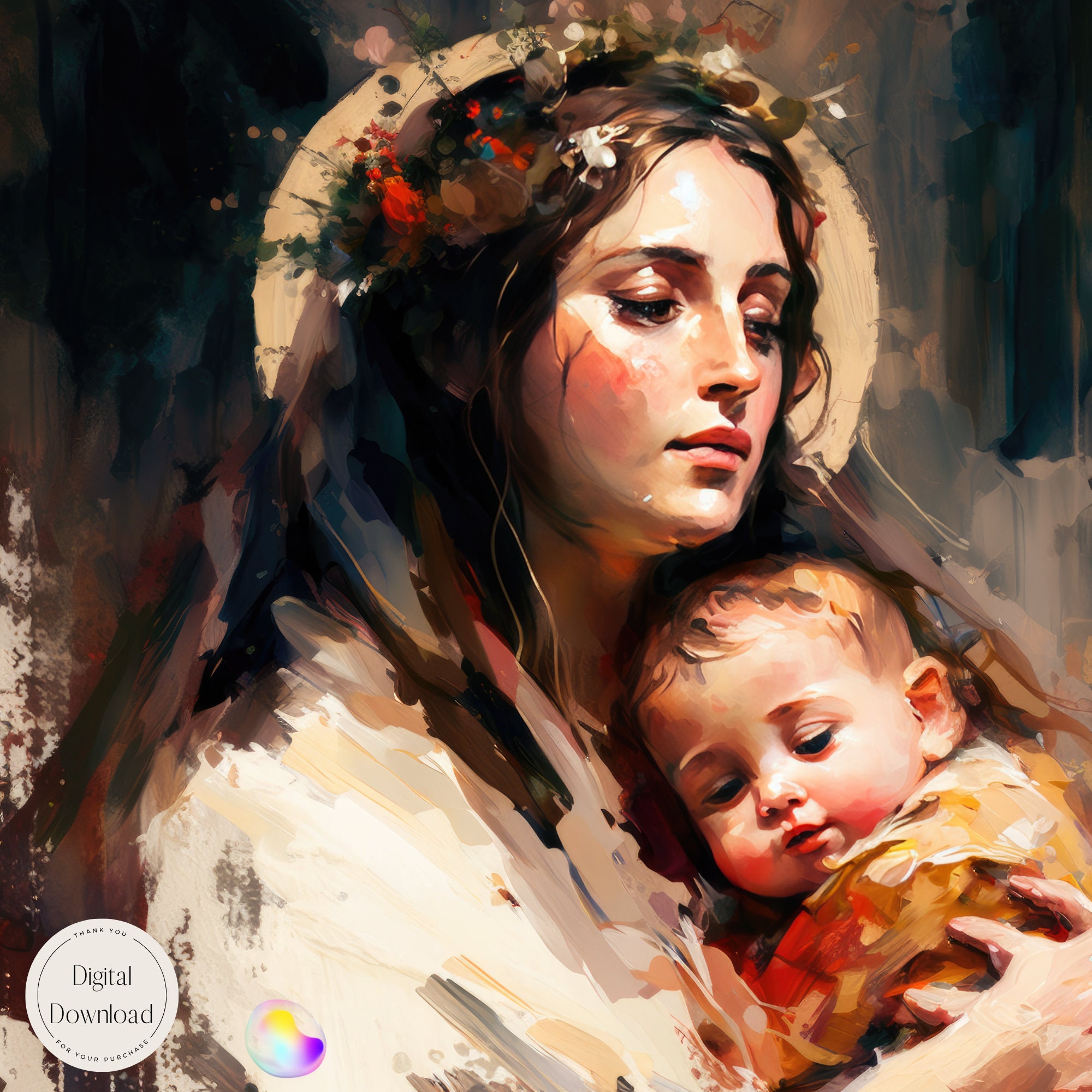 Marian Symbolism Printable Ar Mother Mary Religious - Etsy