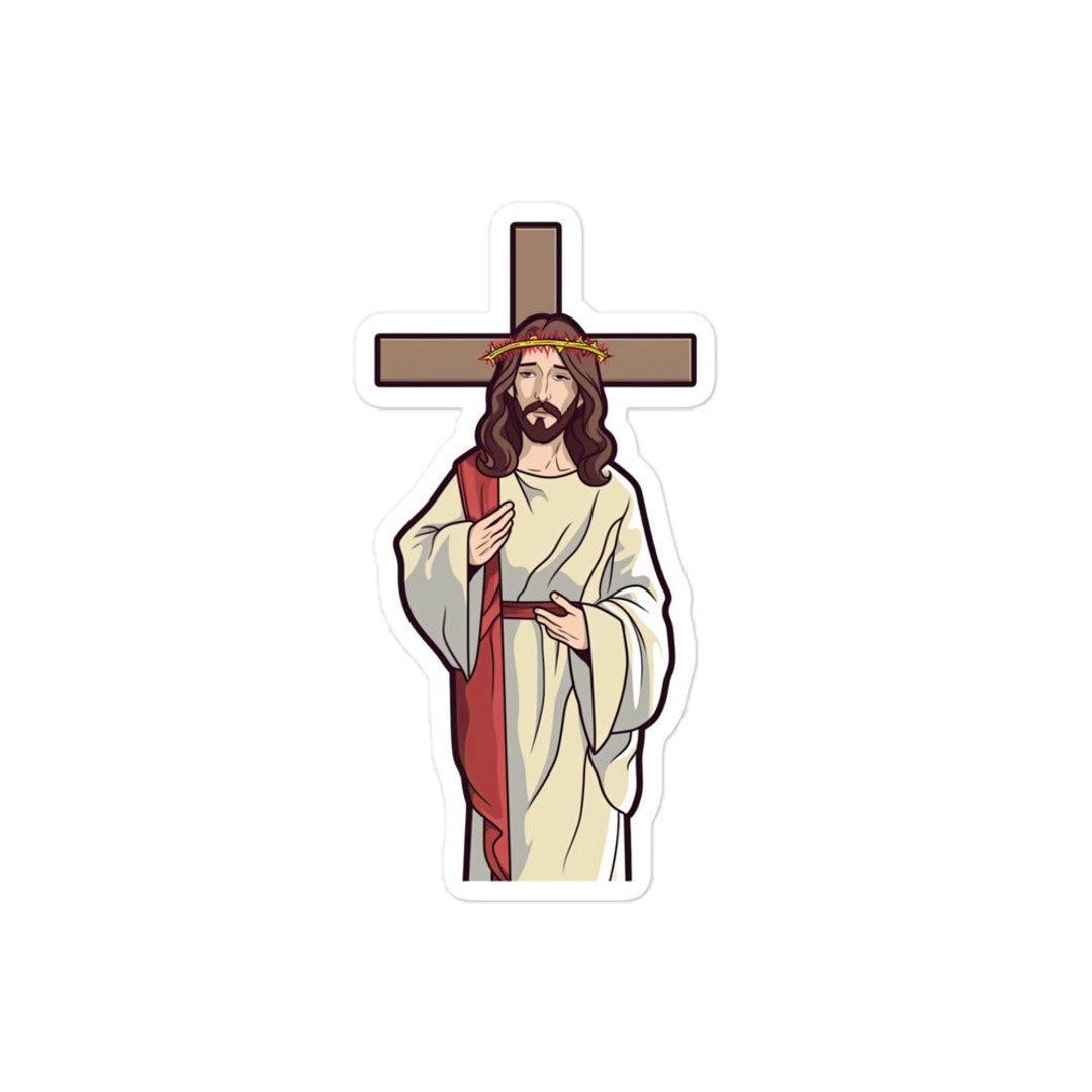 Jesus Christ Sticker for Laptop Customization | Cute Jesus Sticker ...