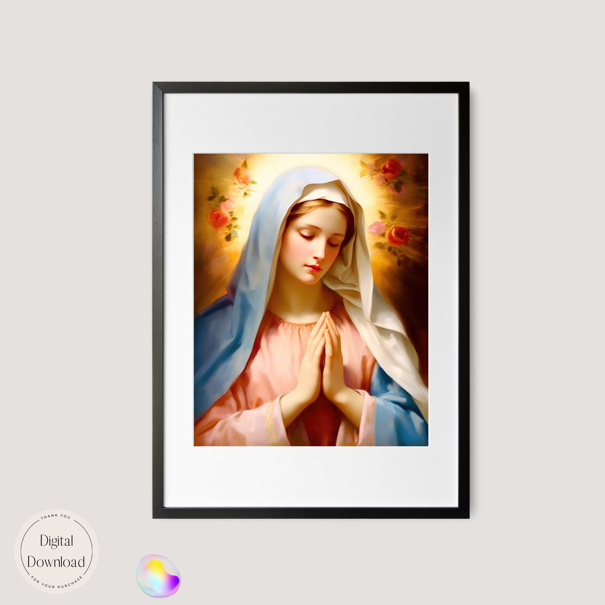 Mother Mary Religious Printable Art 597 Instant Download - Etsy