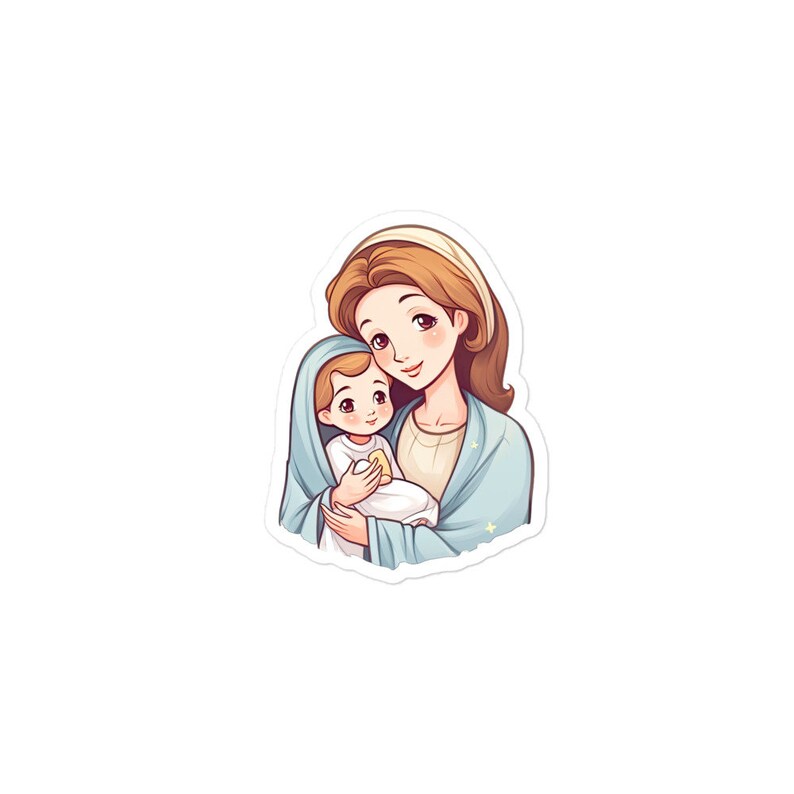 Blessed Mother Mary and Baby Jesus Decal Kiss-cut & Bubble-free ...