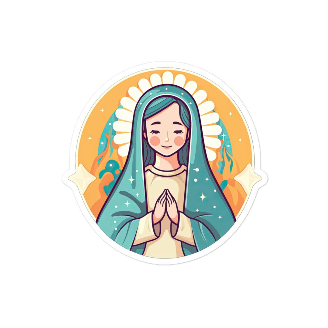 Holy Virgin Mary Sticker for Prayer Journals Kiss-cut & Bubble-free ...