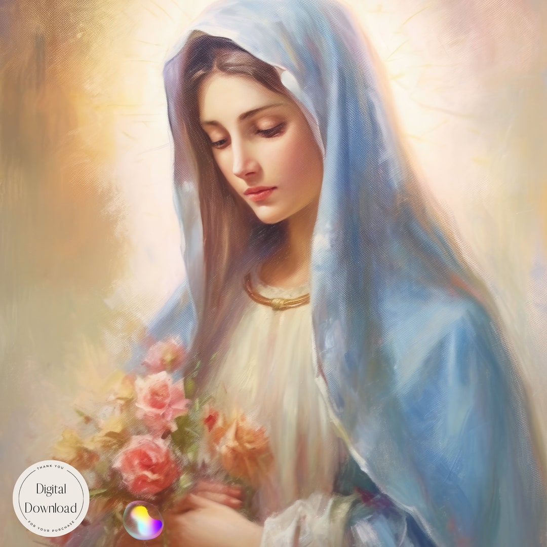 Mother Mary Religious Printable Art 563 Instant Download Our Lady of ...