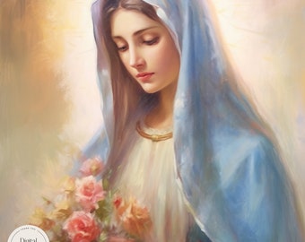 Immaculate Conception Sticker for Religious Art Projects - Etsy