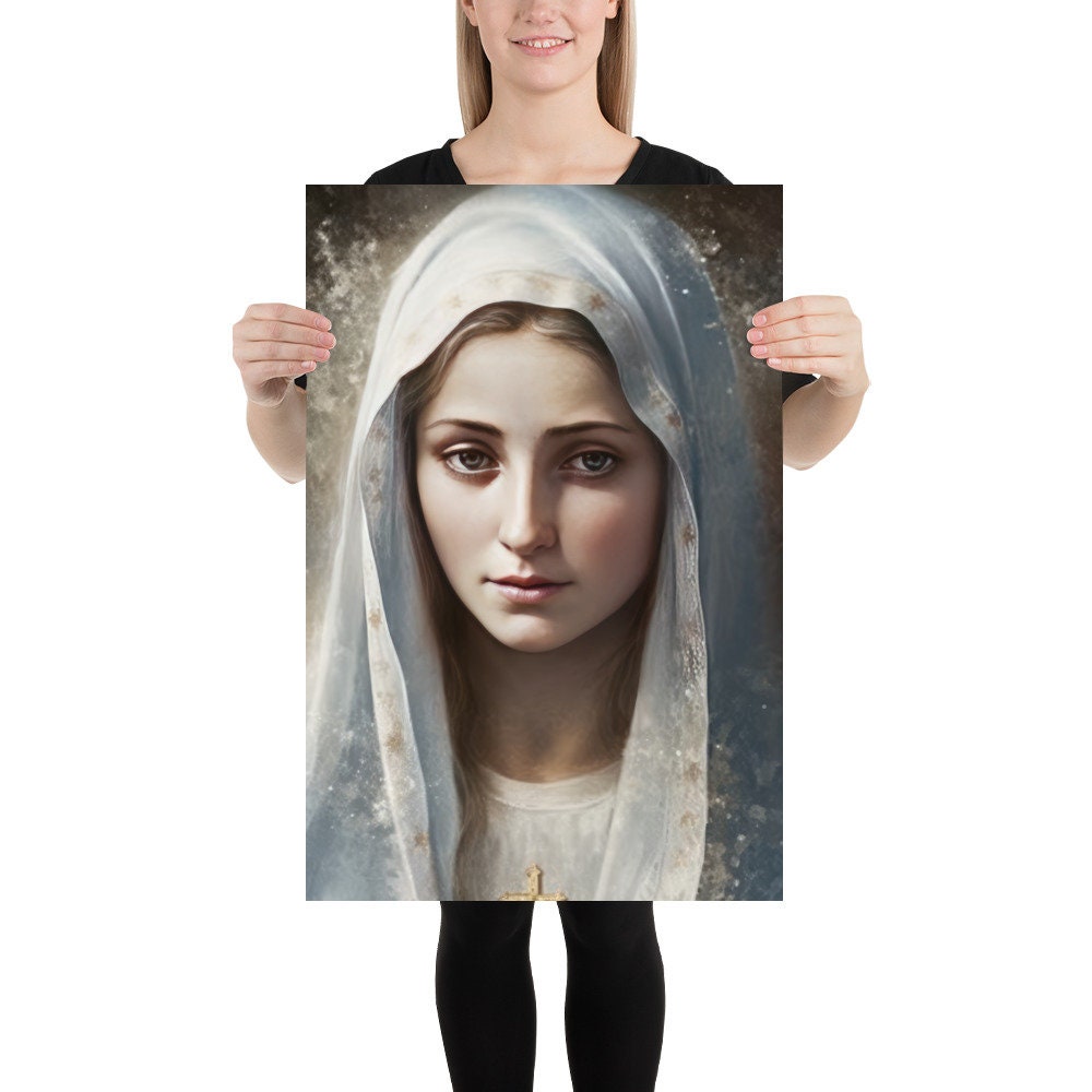 Our Lady of Fatima Portrait Religious Wall Art Catholic Decor Virgin ...