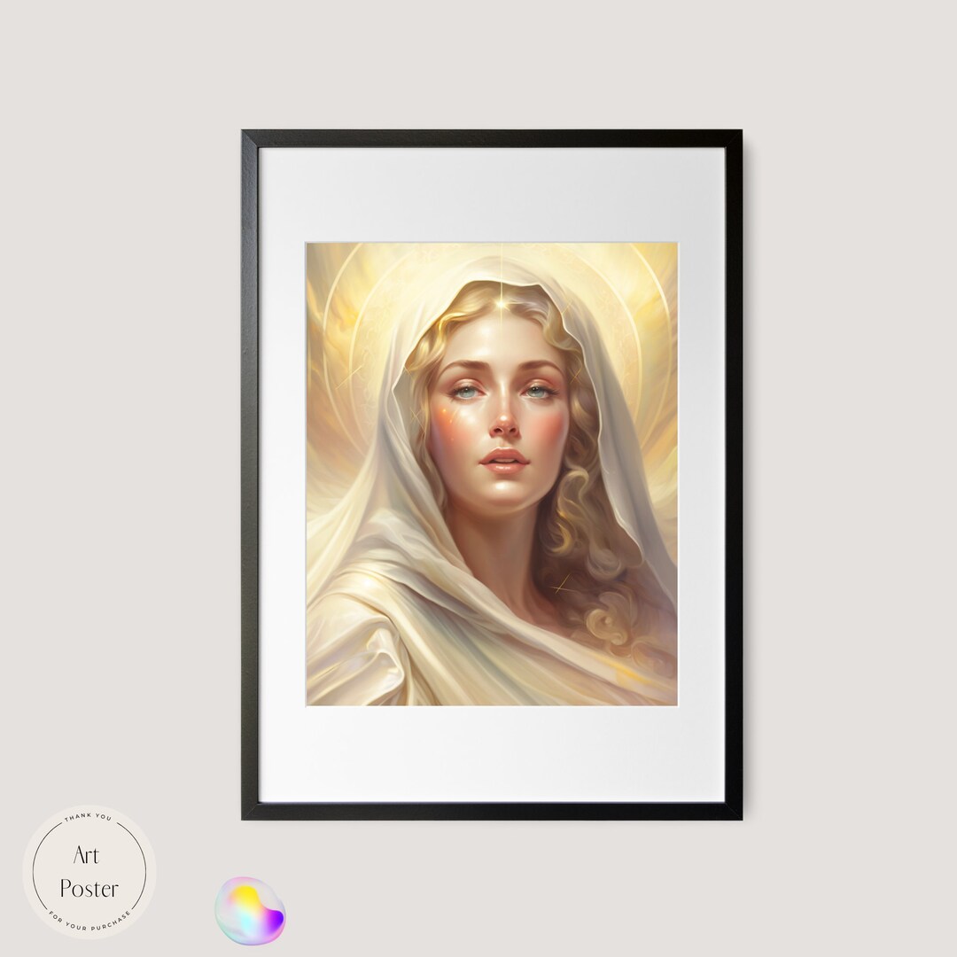 Blessed Virgin Mary Art Print: A Stunning Image of Grace, Faith, and ...