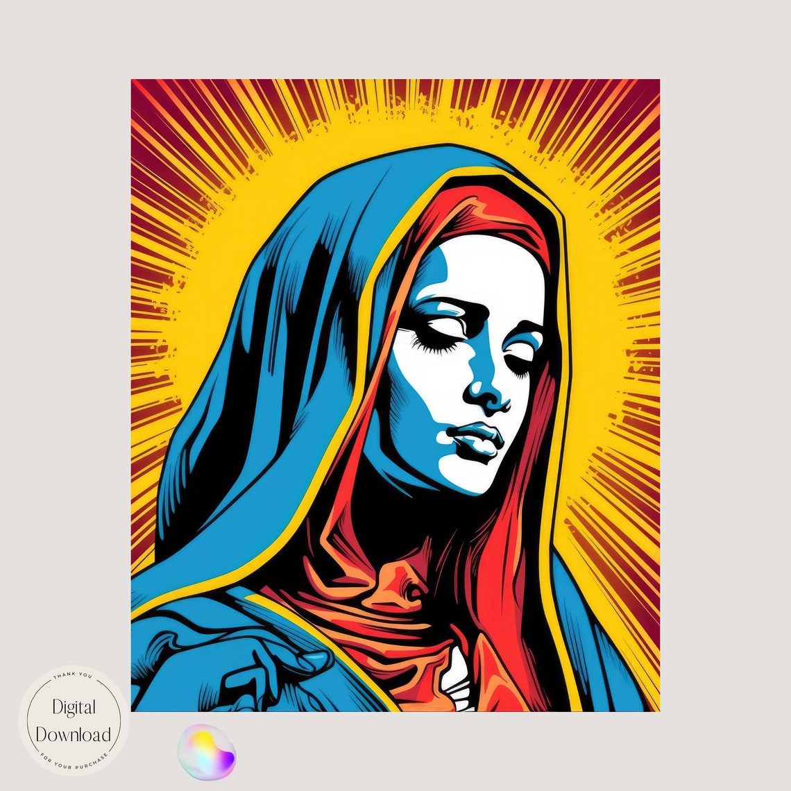 Mother Mary Religious Printable Art 291 Instant Download Madonna of ...