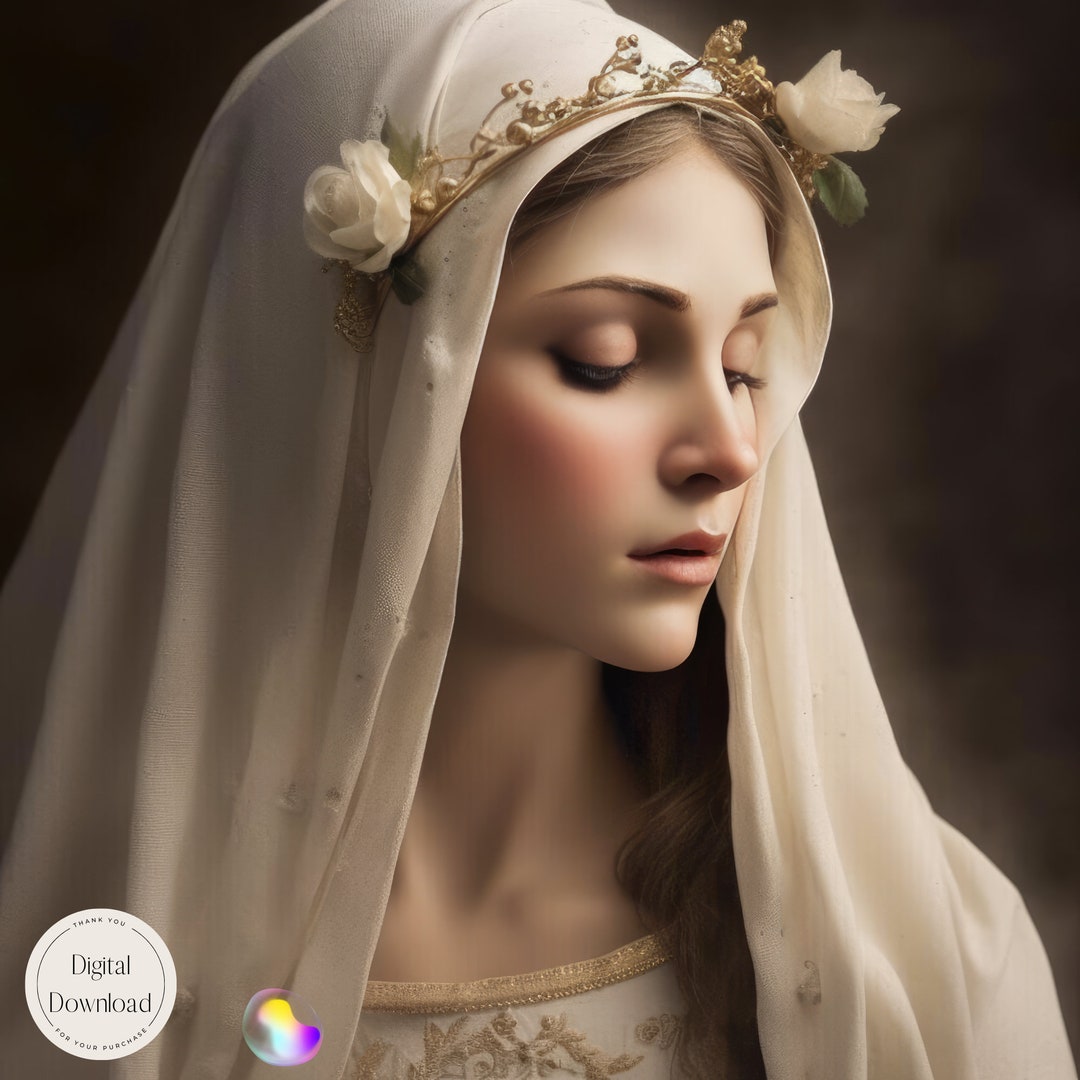 Mother Mary Religious Printable Art 359 | Instant Download | Divine ...