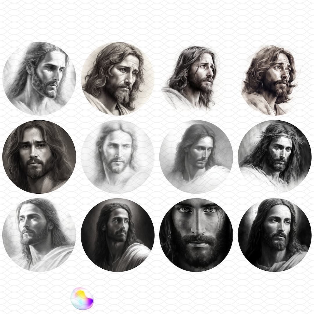 12x Jesus Christ Sticker Sheet - Circle Stickers 9 | Jesus Decals ...