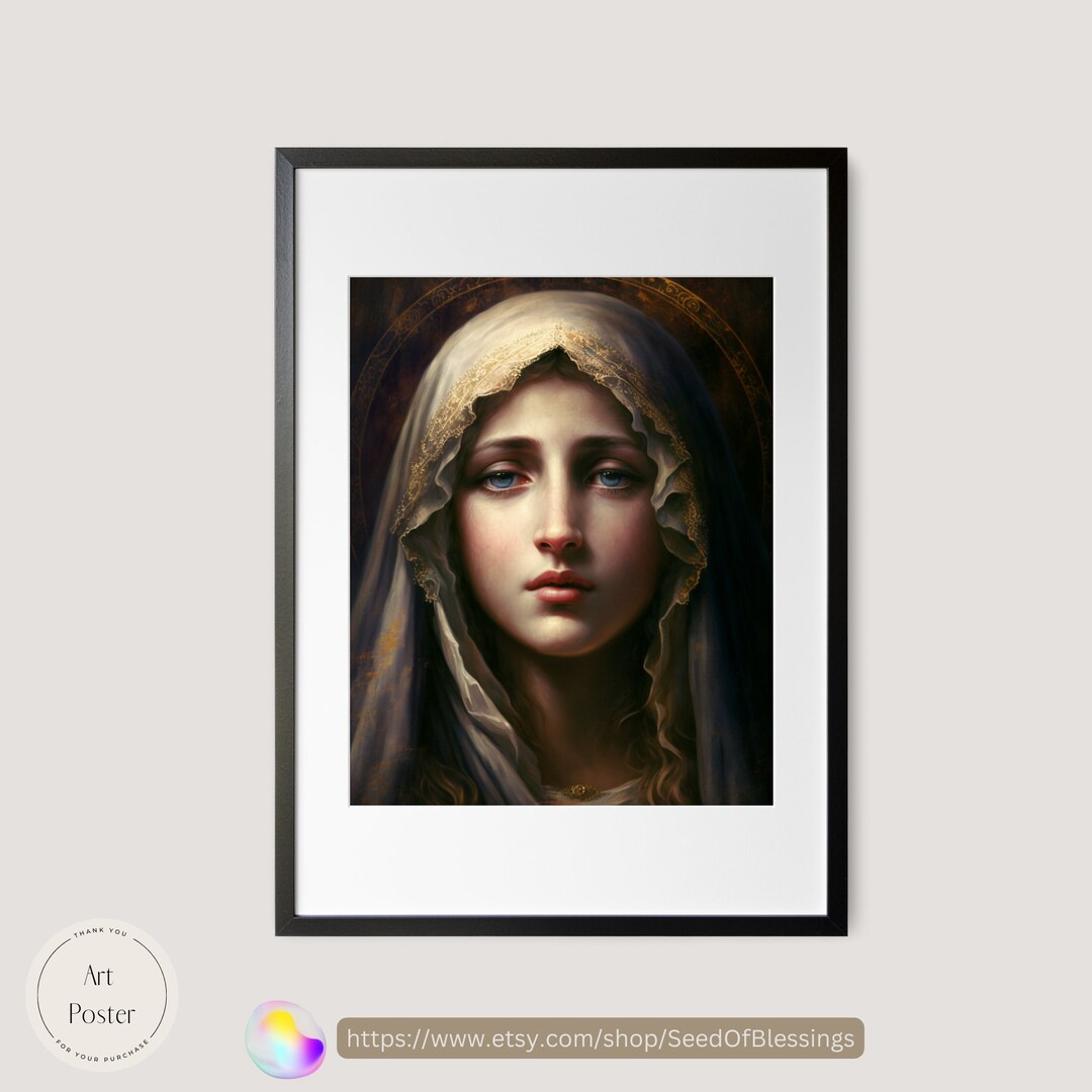 Our Lady of Fatima Portrait Religious Wall Art Catholic Decor Virgin ...
