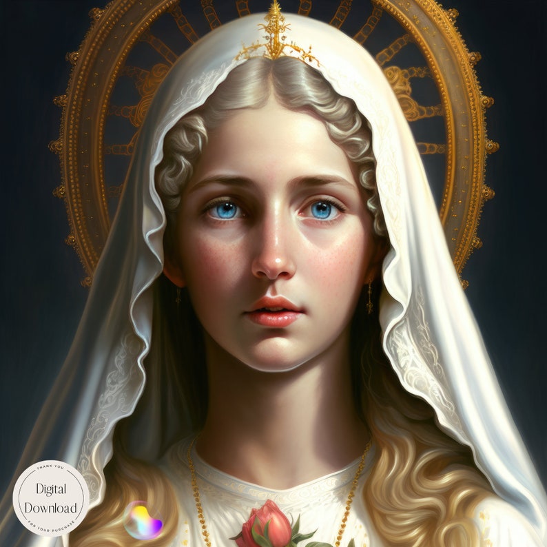 Divine Mother Mary Printable Posters Mother Mary Religious Etsy