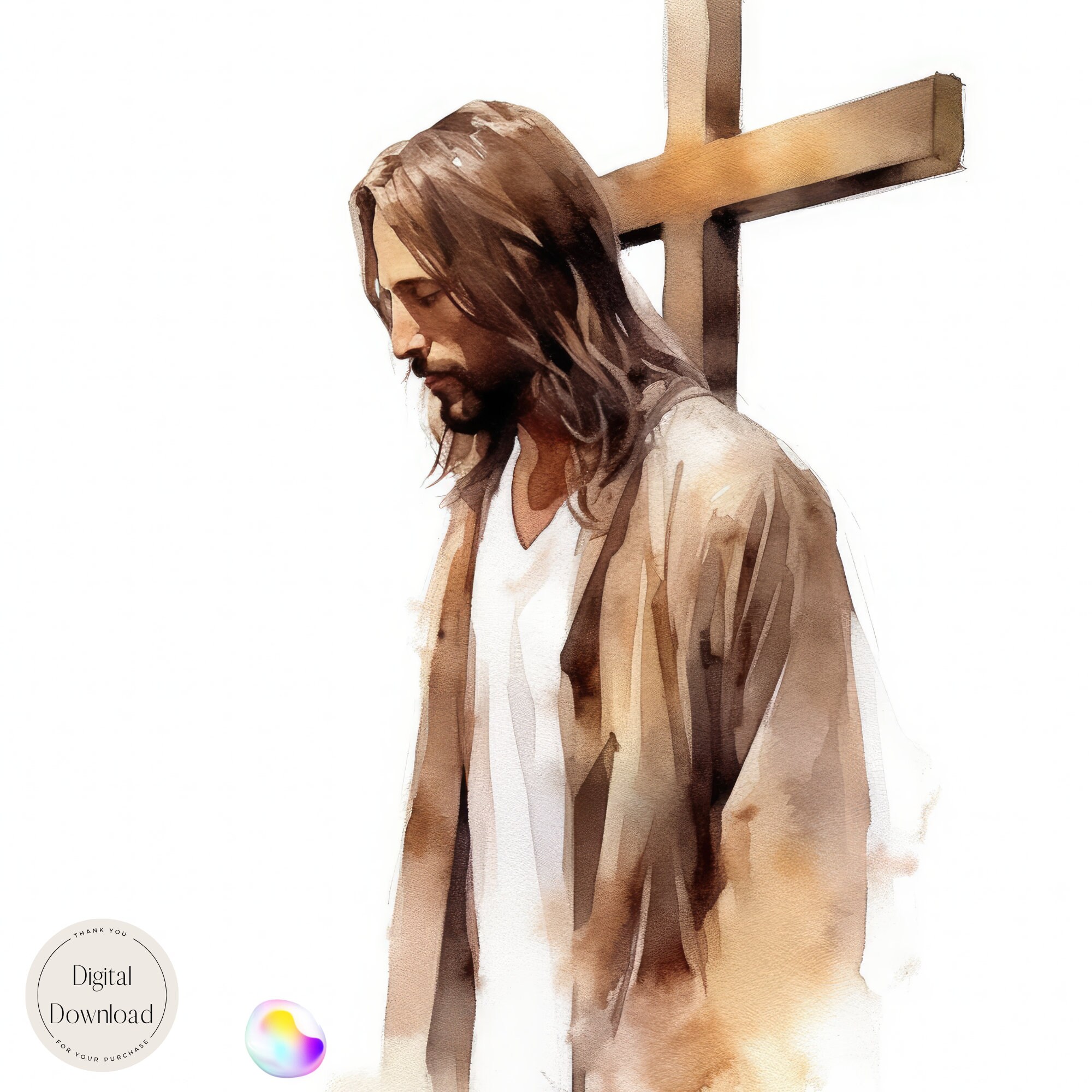 Jesus Christ Religious Printable Art 150 Instant Download Sacred Heart ...