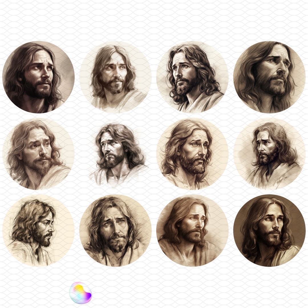 12x Jesus Christ Sticker Sheet - Circle Stickers 10 | Jesus Decals ...