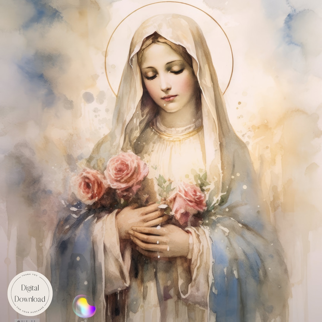 Mother Mary Religious Printable Art 527 | Instant Download | Our Lady ...
