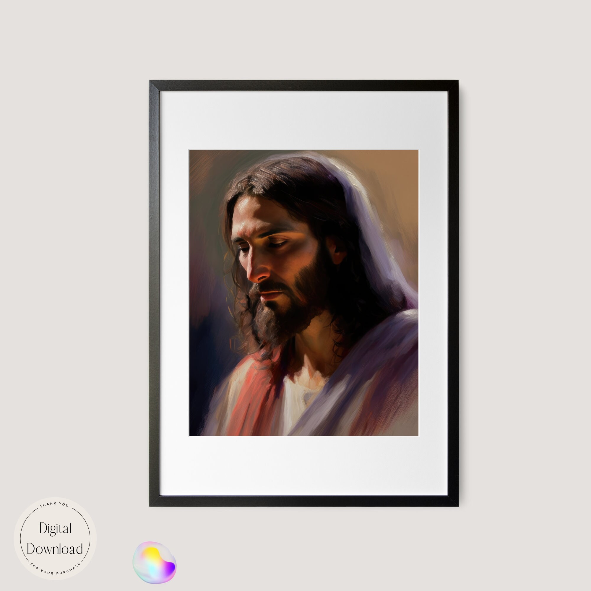 Jesus Christ Religious Printable Art 232 Instant Download Divine Light ...