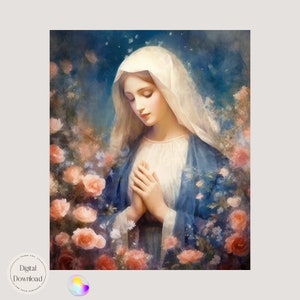 Mother Mary Religious Printable Art 520 | Instant Download | Our Lady ...