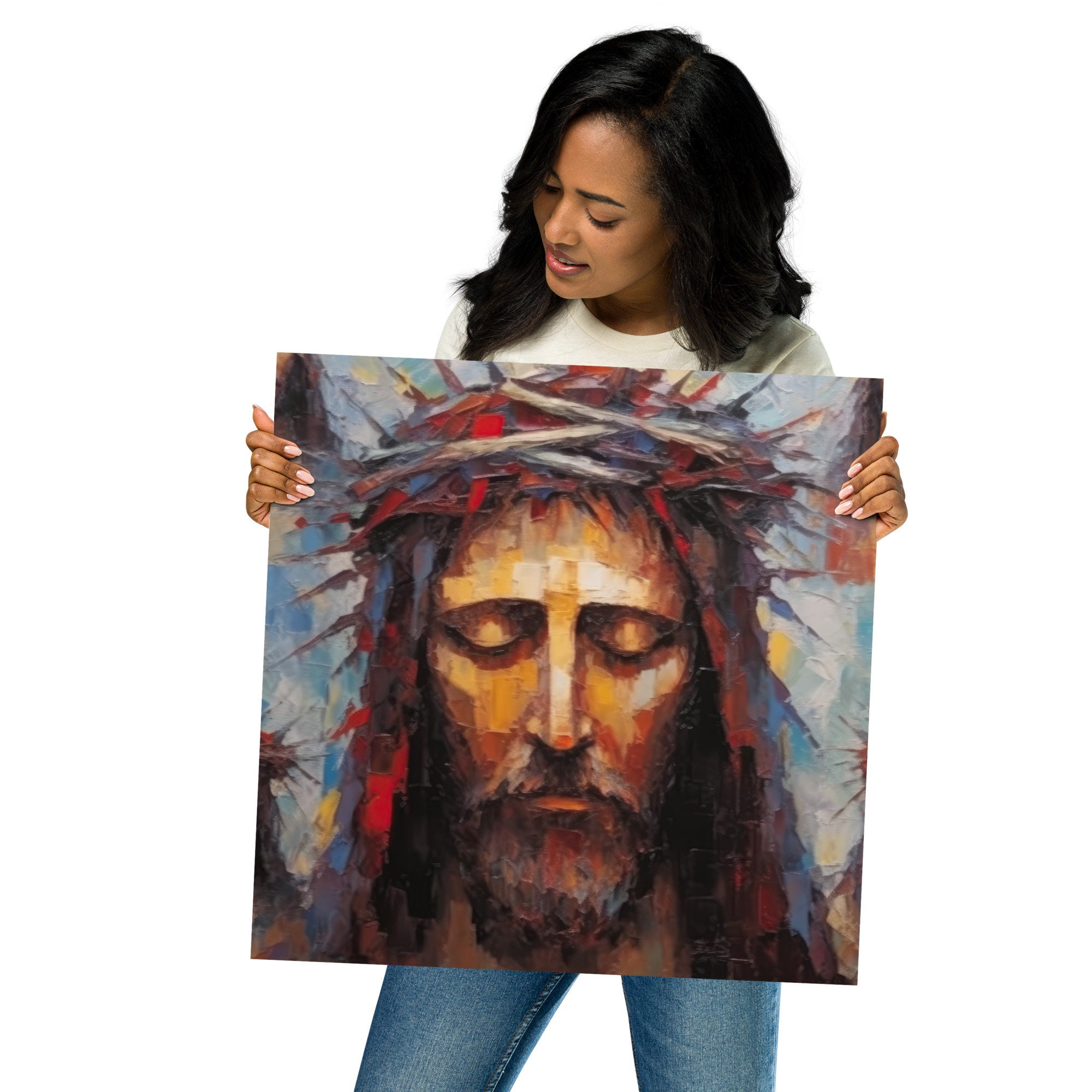 Divine Shepherd: Jesus Christ Poster Lamb of God Easter Resurrection ...