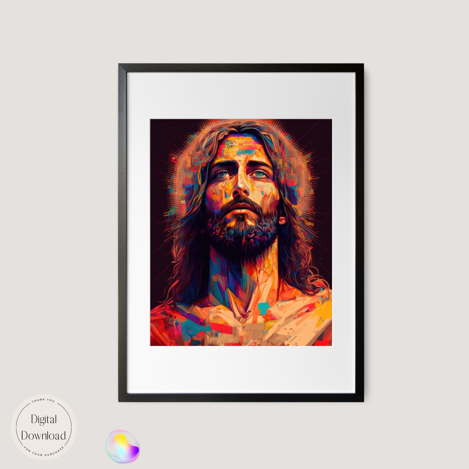 Jesus Christ Religious Printable Art 296 | Instant Download | Messiah's ...