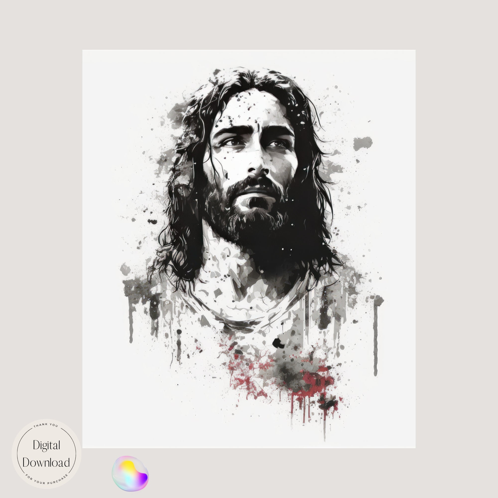Jesus Christ Religious Printable Art 133 | Instant Download | Heavenly ...