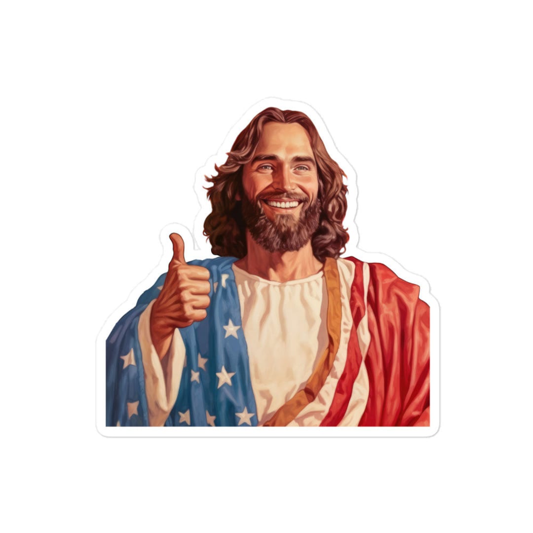 Jesus Giving A Thumb up Sticker Jesus Christ Decal Kiss-cut & Bubble ...