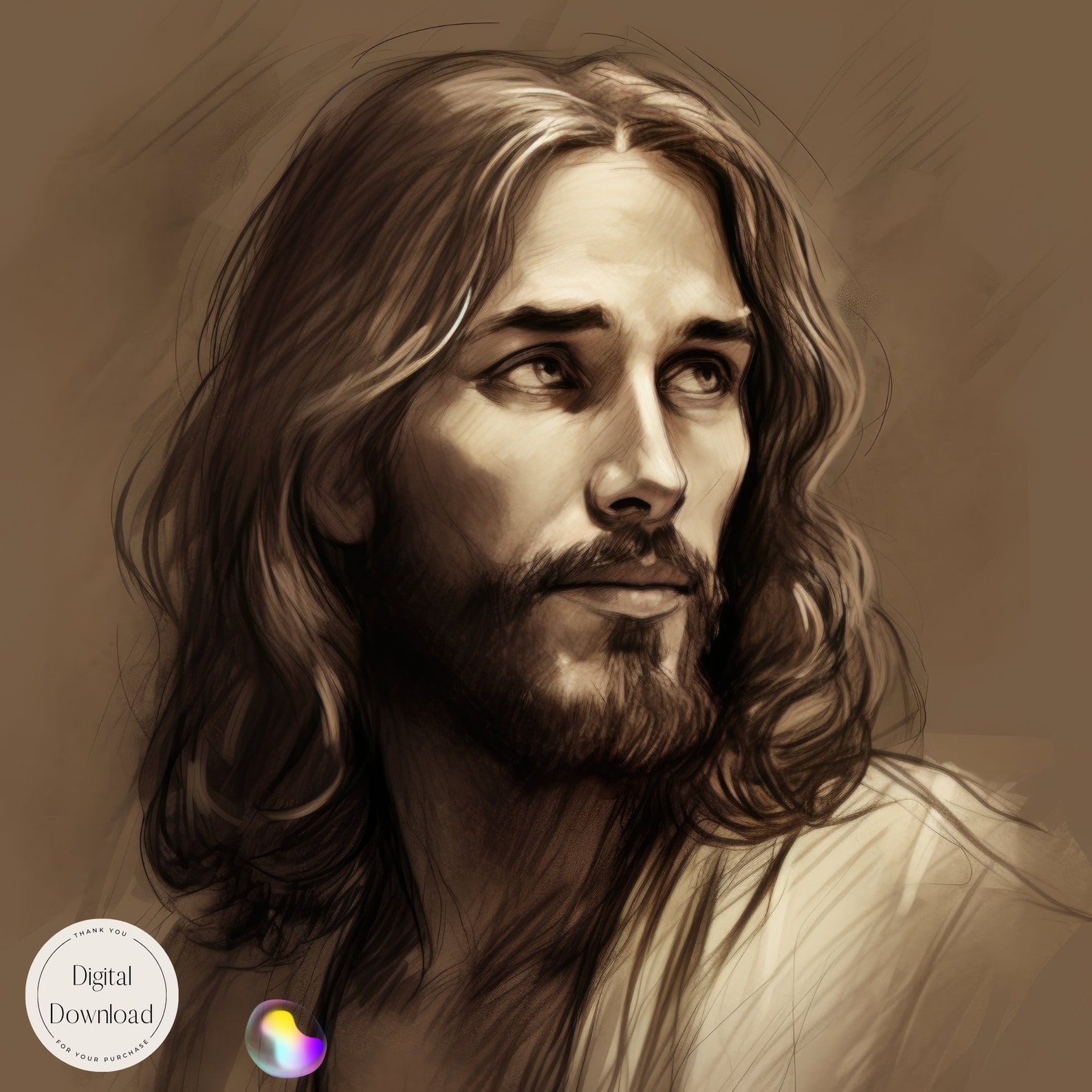 Jesus Christ Religious Printable Art 327 | Instant Download | Faithful ...