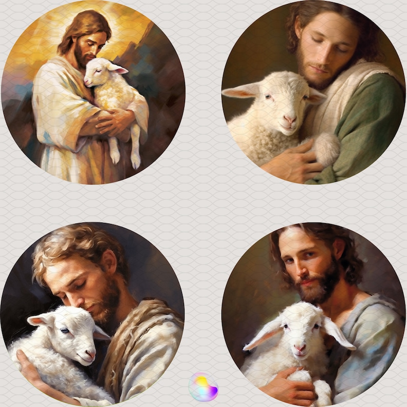 12x Jesus the Sheppard Stickers Jesus Christ Sticker Sheet Circle ...