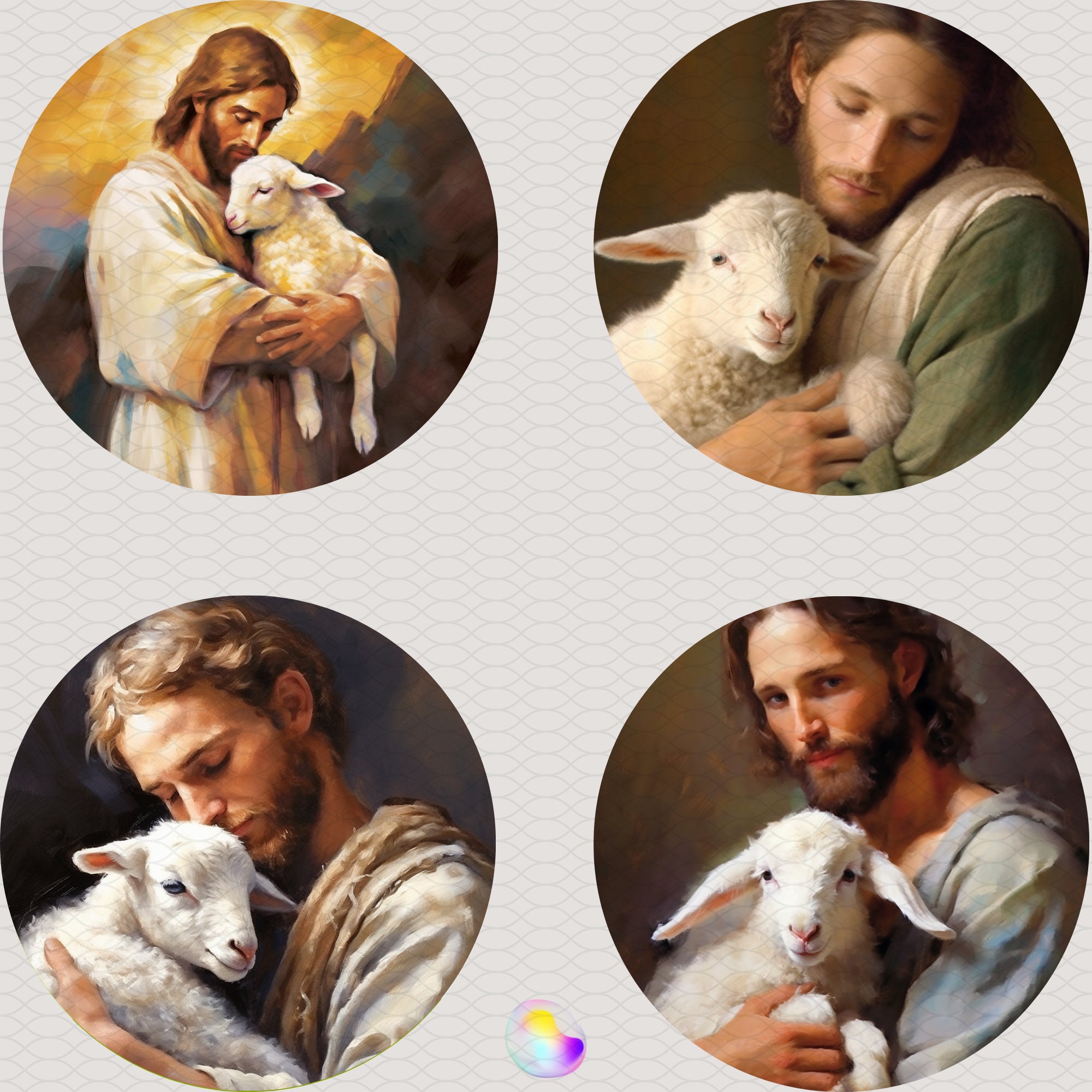 12x Jesus the Sheppard Stickers Jesus Christ Sticker Sheet Circle ...