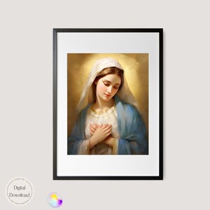 Mother Mary Religious Printable Art 573 | Instant Download | Immaculate ...