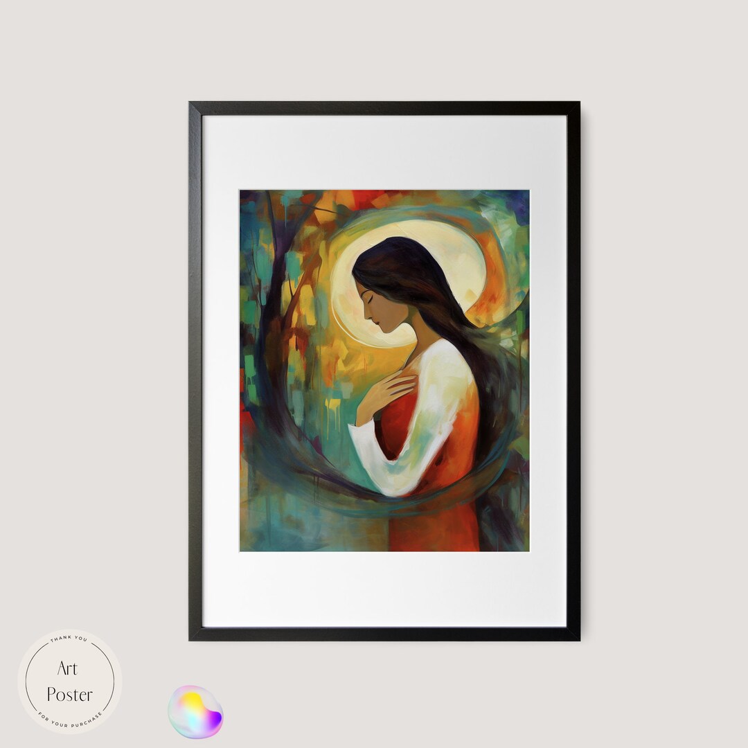 Sacred Prayer Art Print: A Graceful and Devout Image of a Woman's ...