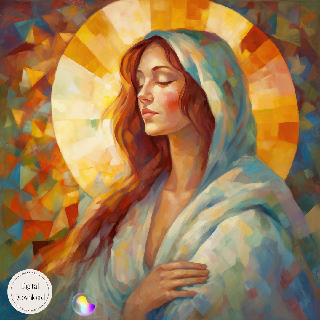 Mother Mary Religious Printable Art 465 | Instant Download | Queen of ...