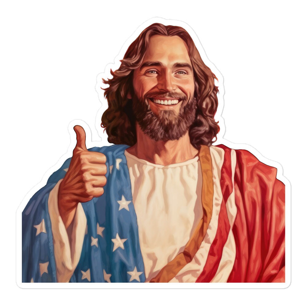 Jesus Giving A Thumb up Sticker Jesus Christ Decal Kiss-cut & Bubble ...