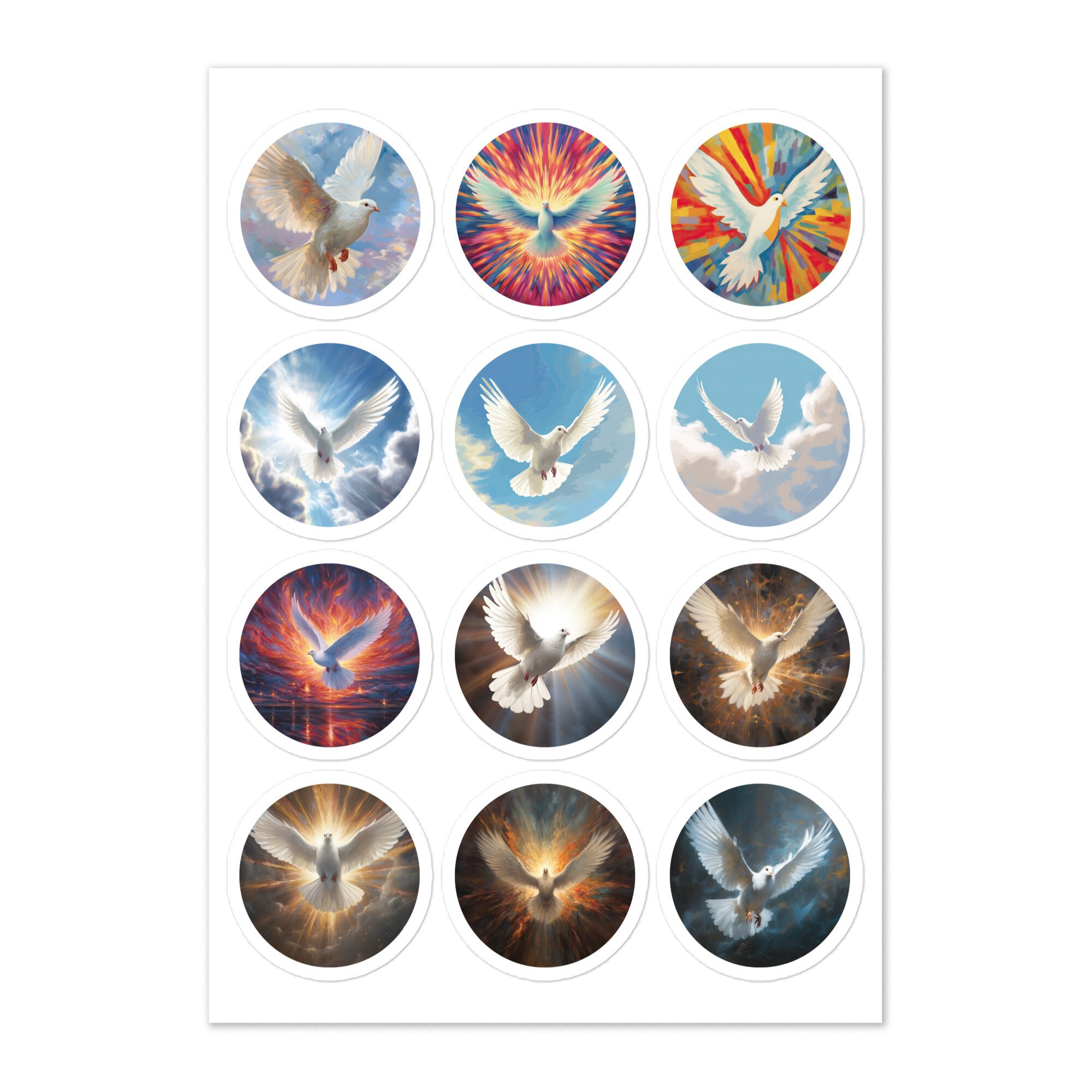12x Pentecost Fire Artwork Decal Holy Spirit Sticker for Worship Groups Sticker Sheet 28 - Etsy