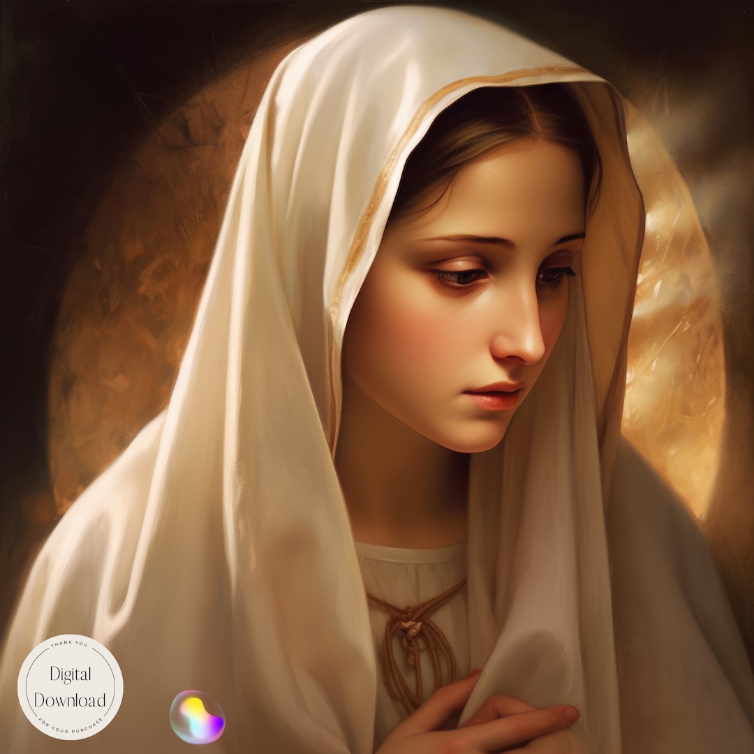 Mother Mary Religious Printable Art 388 | Instant Download | Ethereal ...