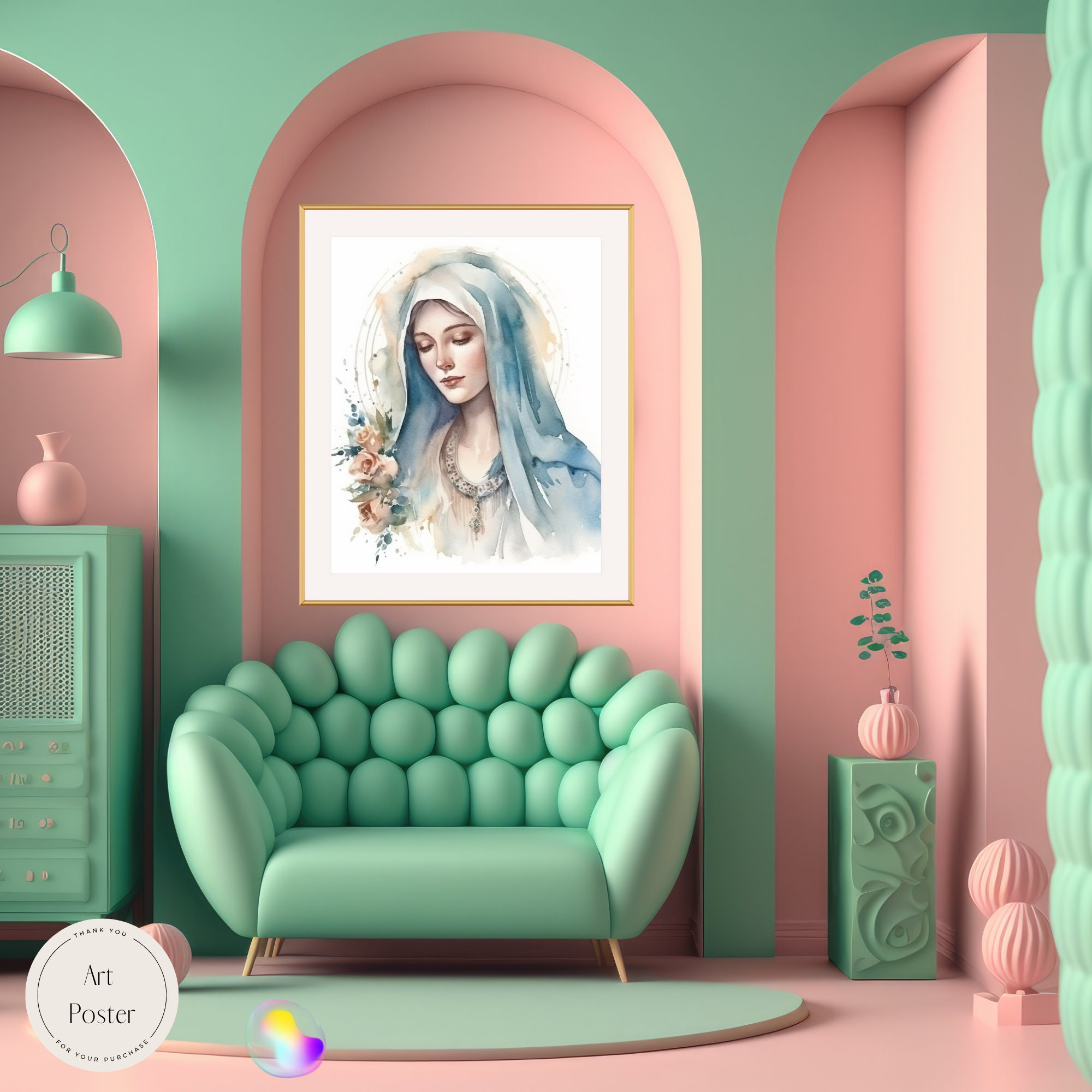 Blessed Virgin Mary Art Print: A Stunning Image of Mary, Our Lady of ...