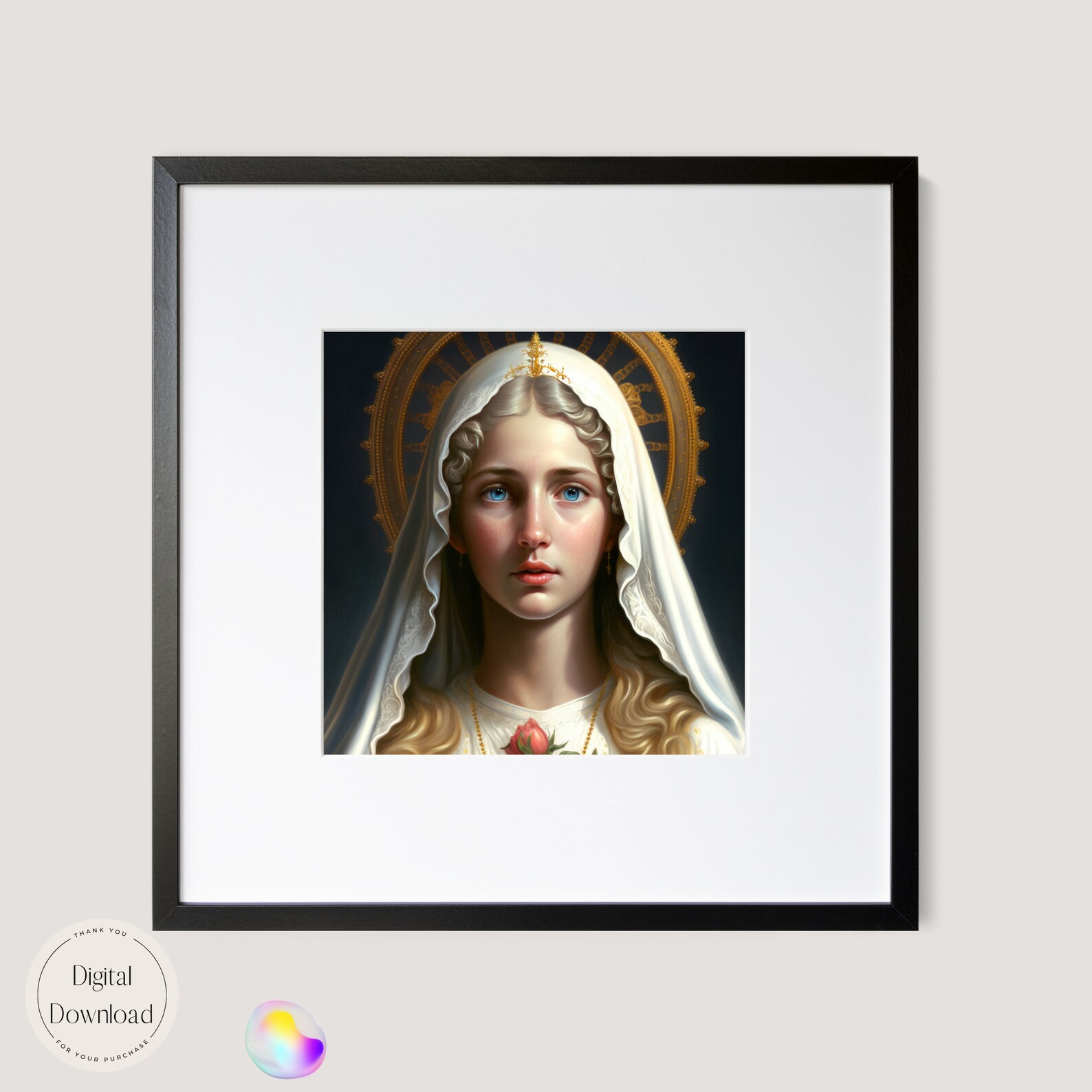Divine Mother Mary Printable Posters Mother Mary Religious - Etsy