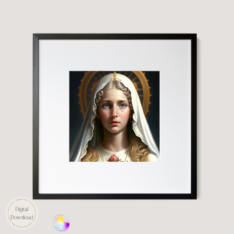 Divine Mother Mary Printable Posters Mother Mary Religious - Etsy