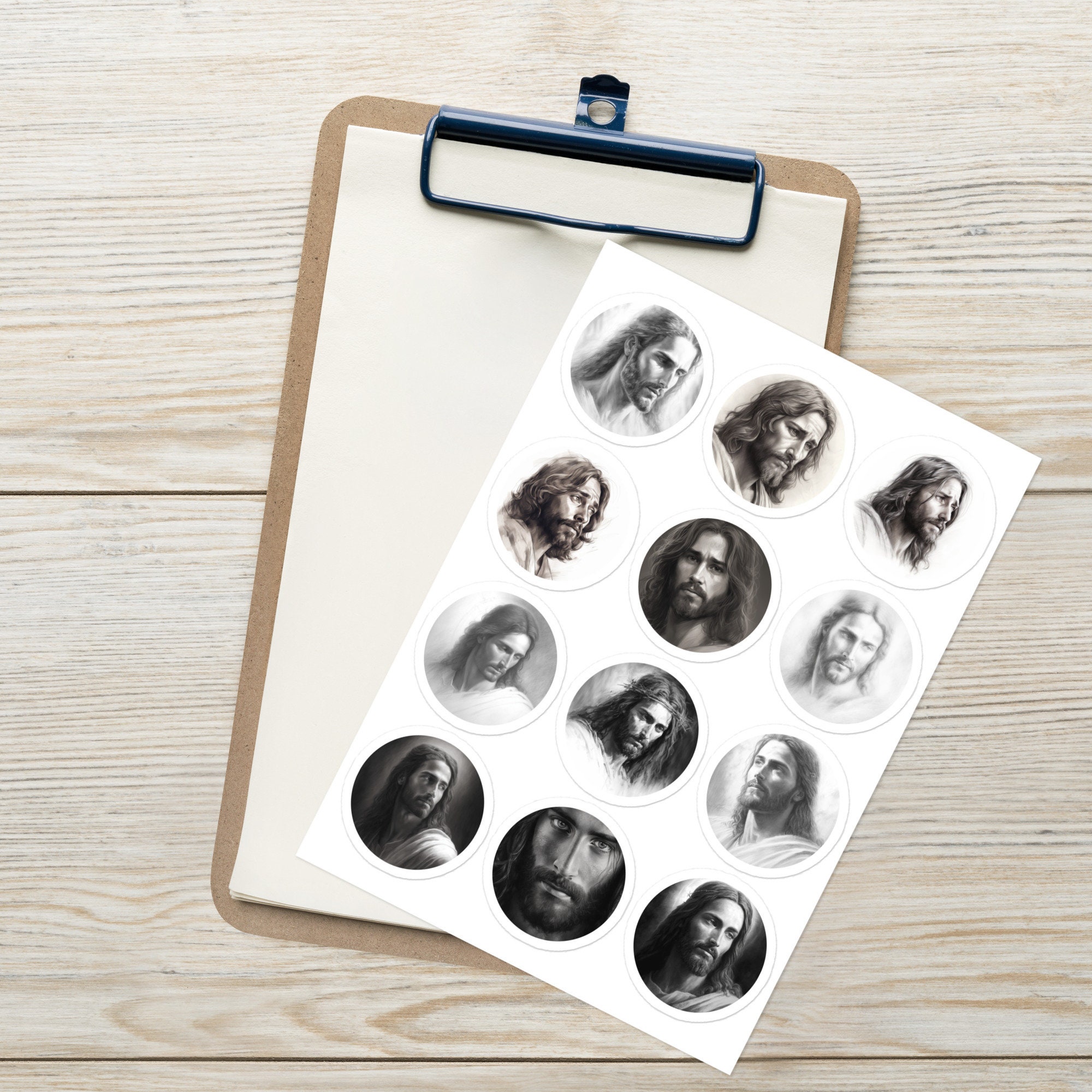 12x Jesus Christ Sticker Sheet Circle Stickers 9 Jesus Decals Enhance ...