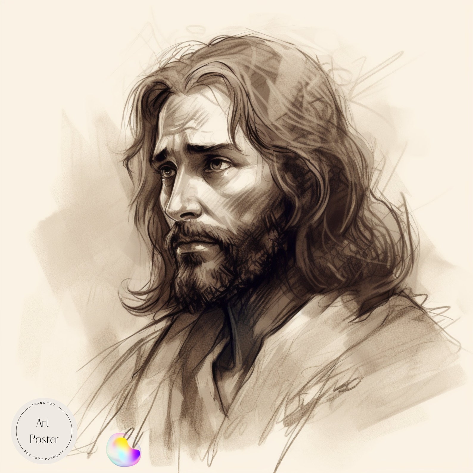 Jesus Christ Portrait, Art to Show Your Faith, Beautiful Addition to ...