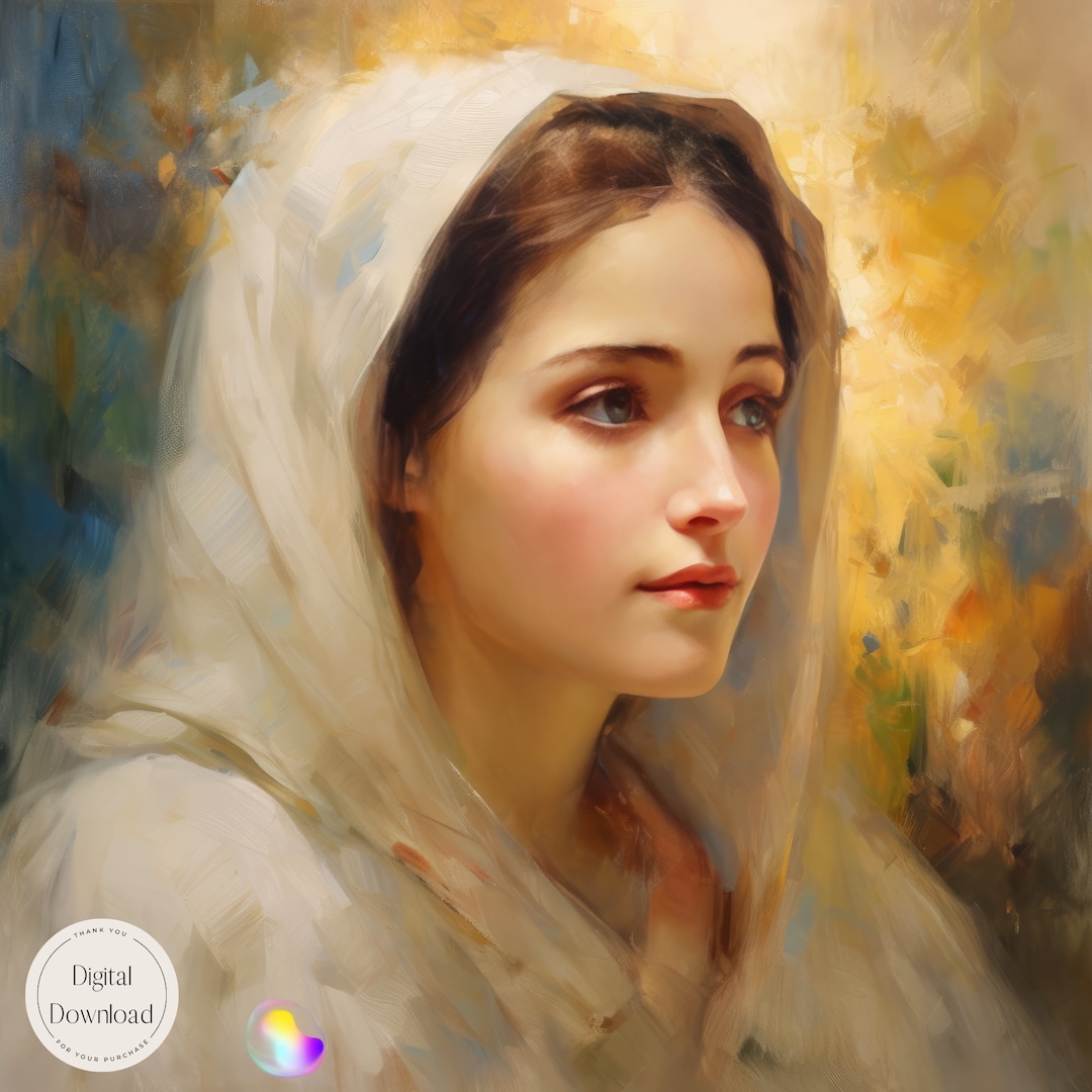 Mother Mary Religious Printable Art 385 | Instant Download | Blessed ...