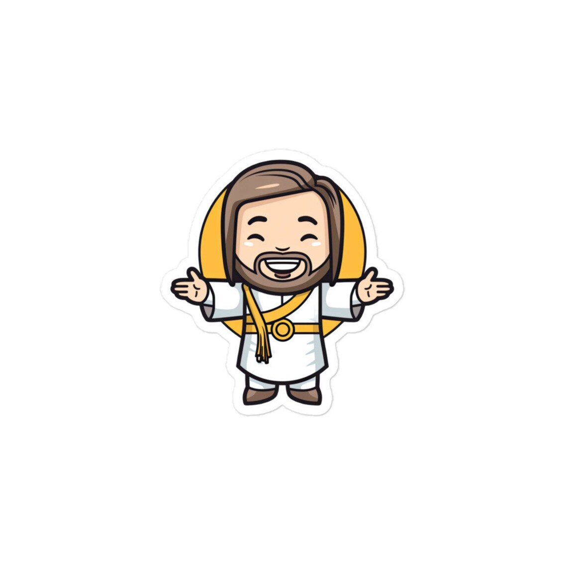 Cute Jesus Chibi Jesus Cartoon Jesus Sticker Kiss-cut & - Etsy