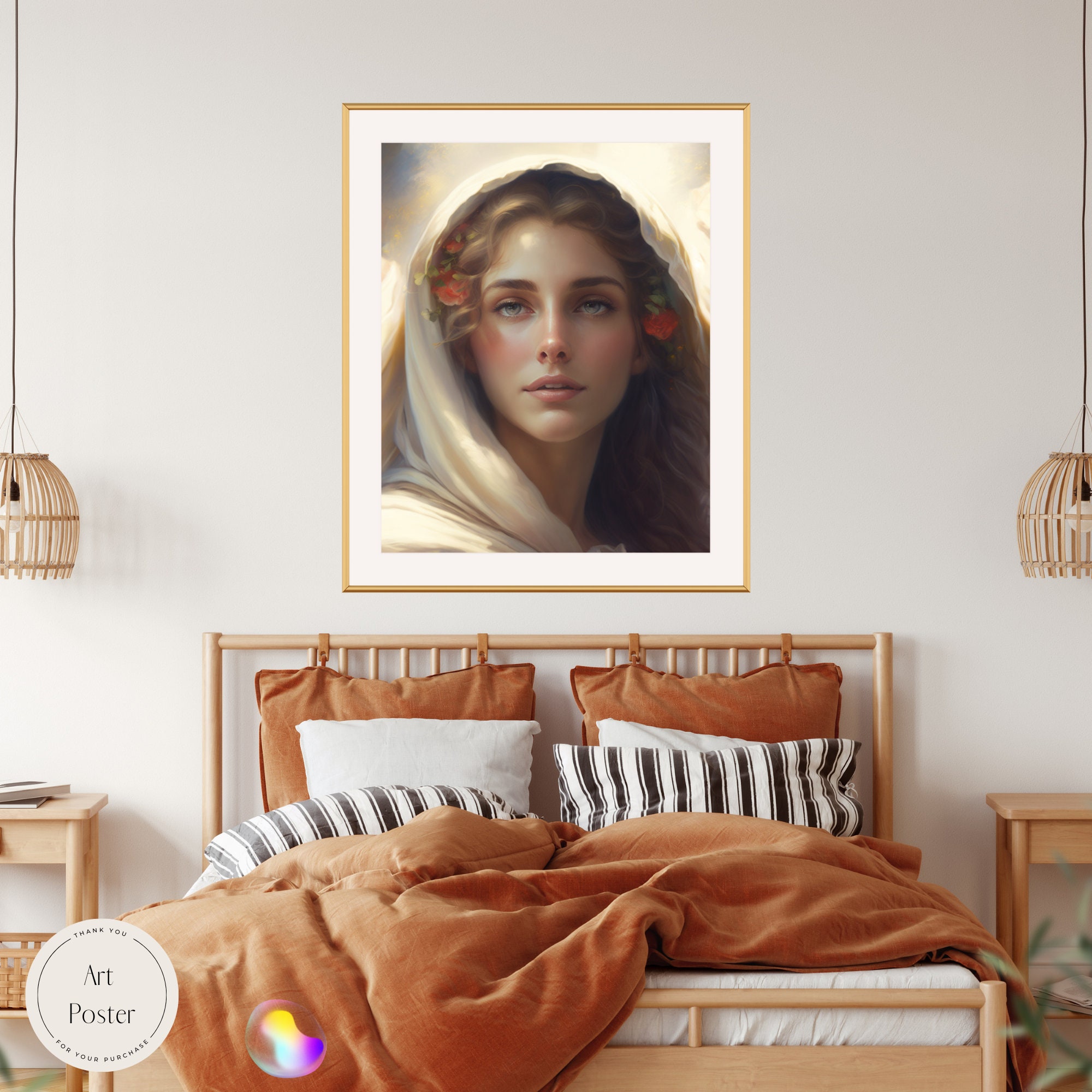 Blessed Virgin Mary Art Print: A Stunning Image of Grace - Etsy